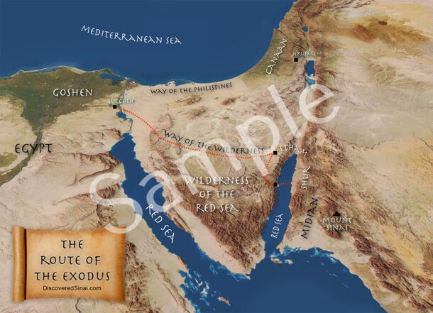 NEW! Exodus Route Map Poster (DIGITAL) - Discovered Sinai