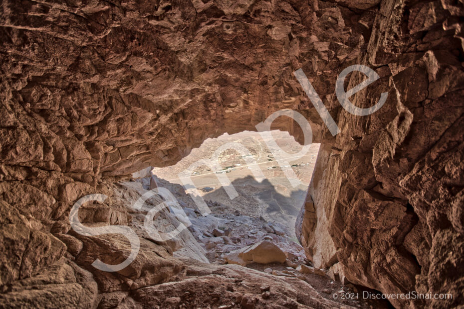 Cave of Elijah looking out - Discovered Sinai